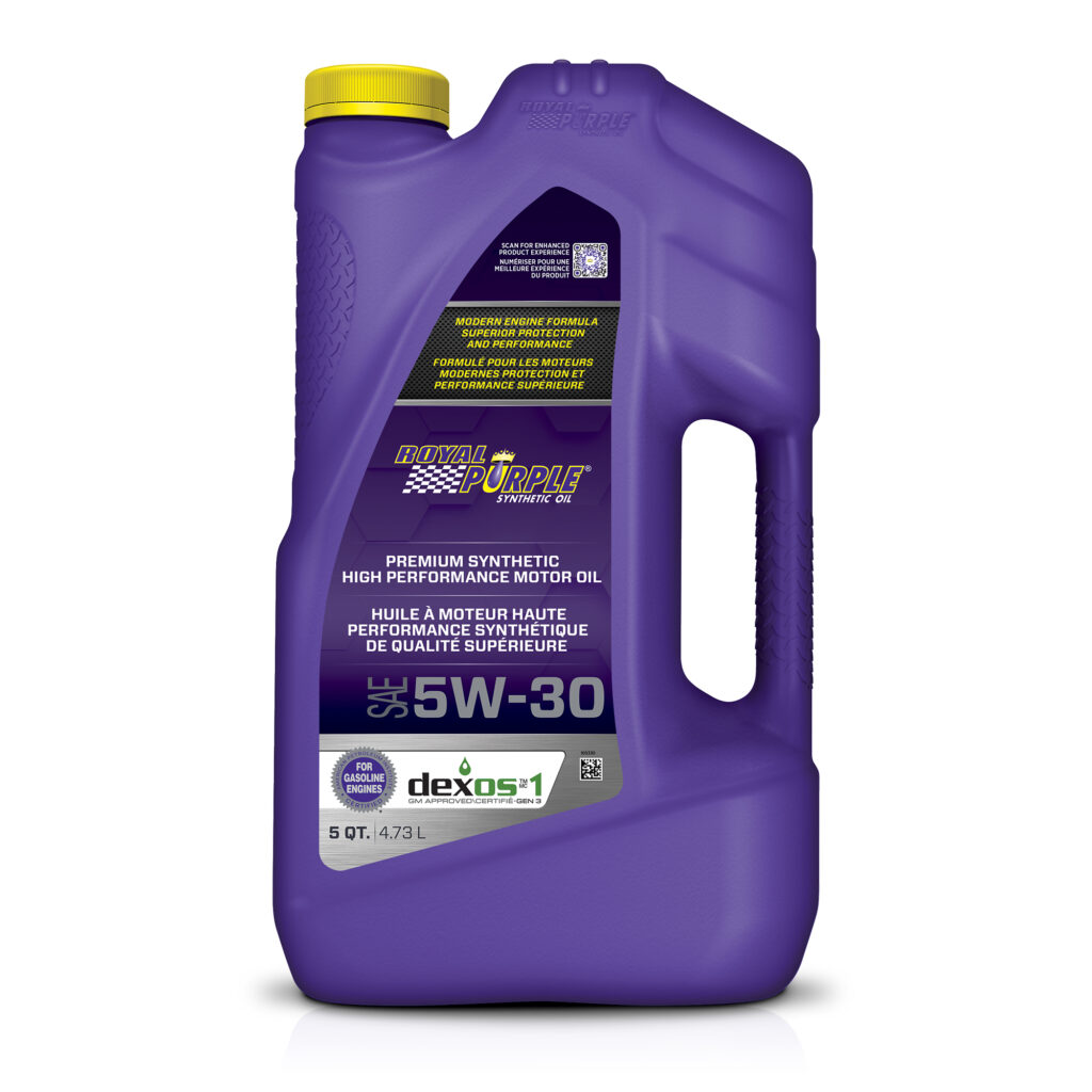 SAE 5W30 High Performance Synthetic Motor Oil / 5QT – Royal Purple ...